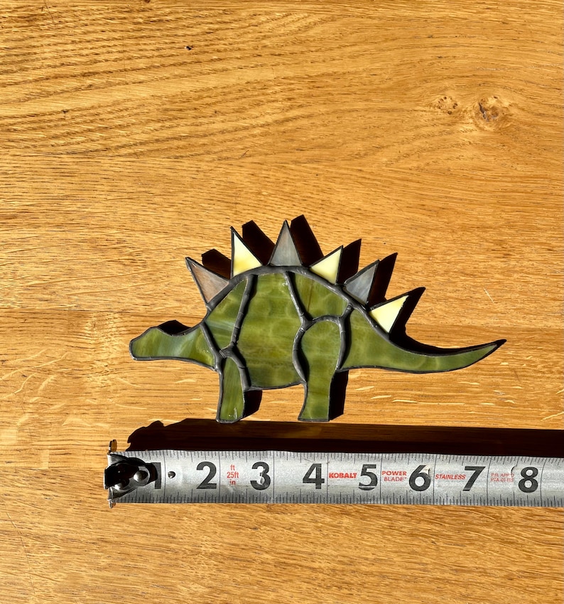 Handmade Stained Glass Dinosaur Brontosaurus T-rex Love - Etsy