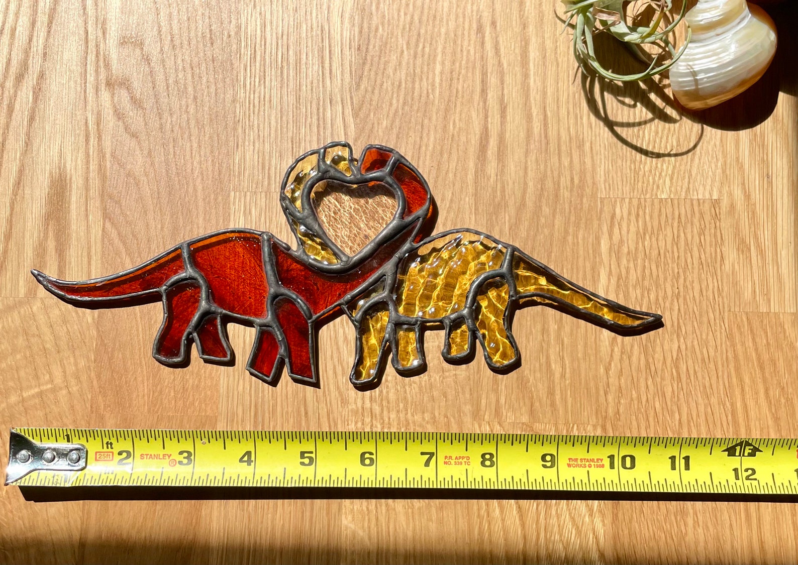 Handmade Stained Glass Dinosaur Brontosaurus T-rex - Etsy