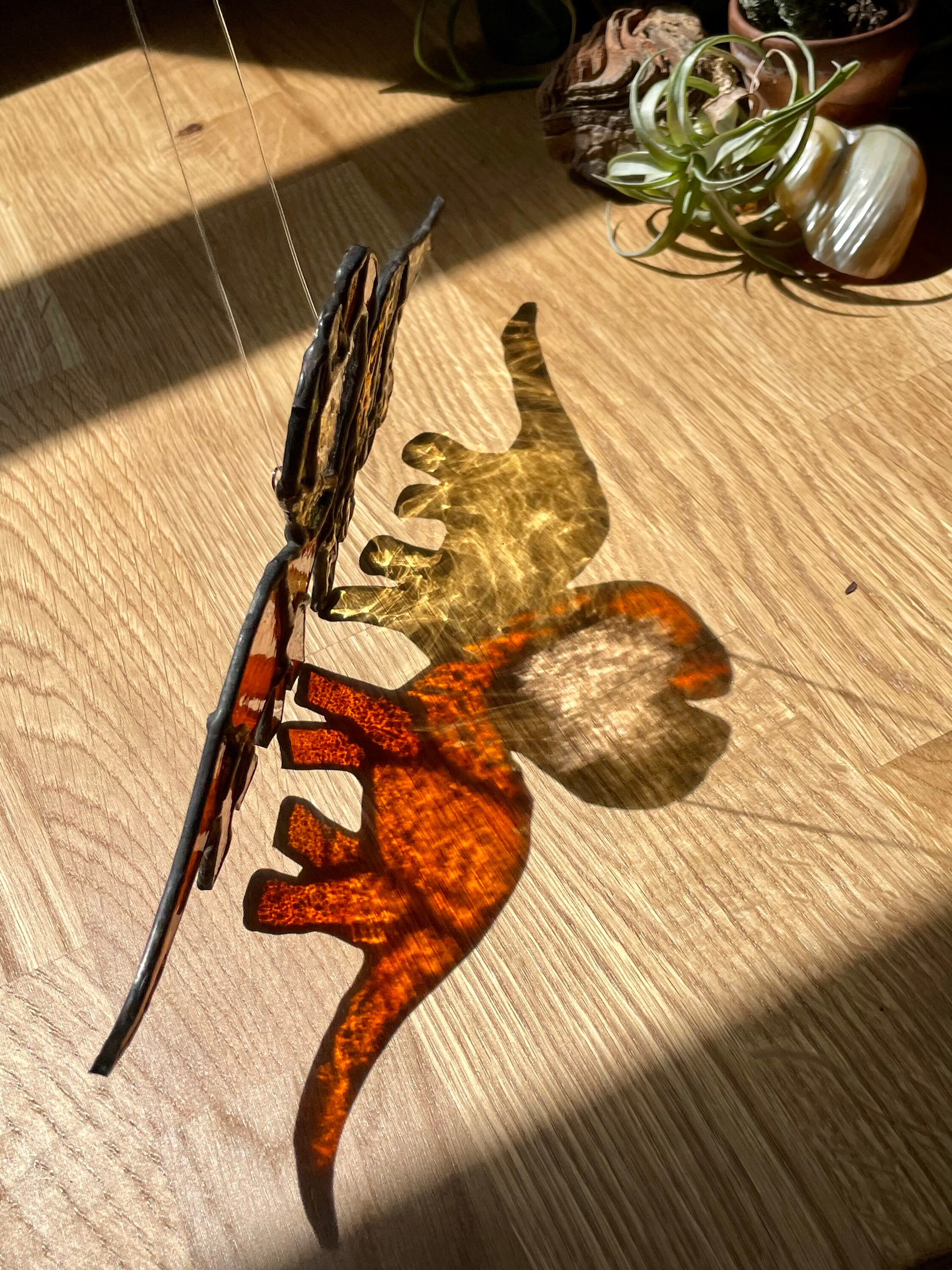 Handmade Stained Glass Dinosaur Brontosaurus T-rex - Etsy