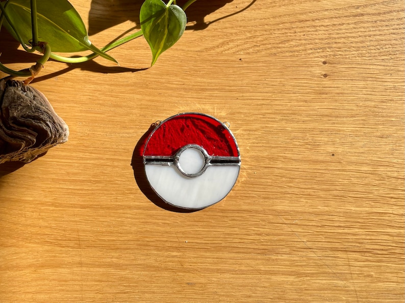 Stained Glass Pokémon Ball Ornament or Sun Catcher - Pikachu Christmas ...