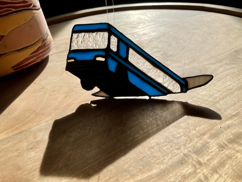 Handmade Stained Glass Pittsburgh Bus Sun Catcher - Port Authority Art ...