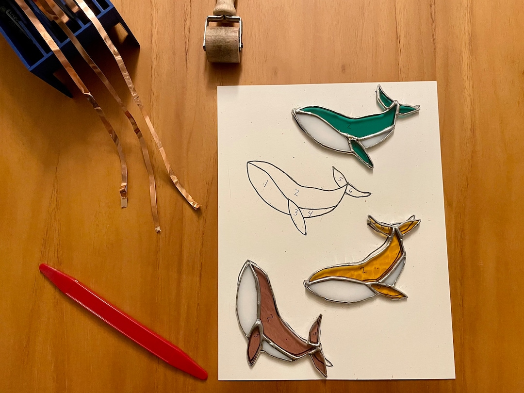 Handmade Stained Glass Whale Orca Instant PDF Digital PATTERN for ...