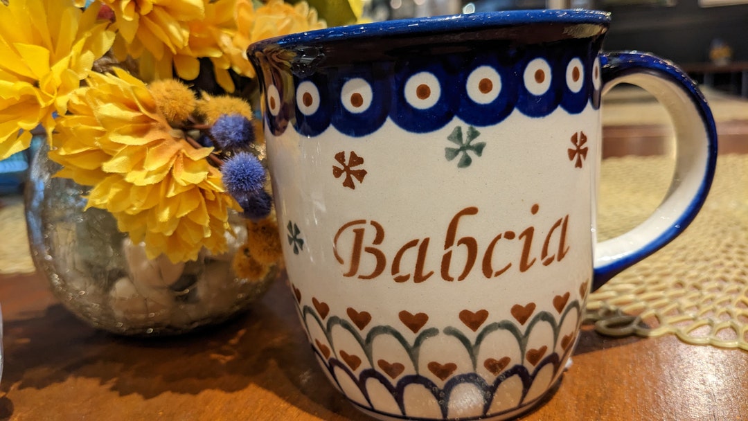Boleslawiec Babcia Mug, Mother's Day Gift Idea, Gift for Polish Grandma ...