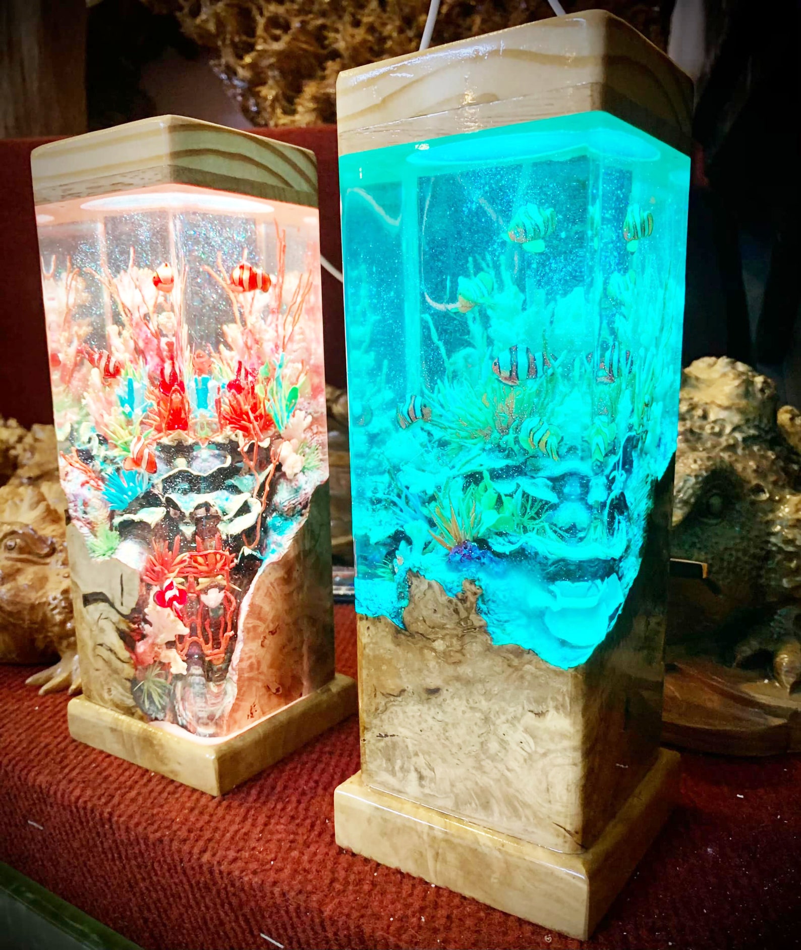 Epoxy Lamp Resin Lamp Handmade Epoxy Lamp Artisian Lamp - Etsy