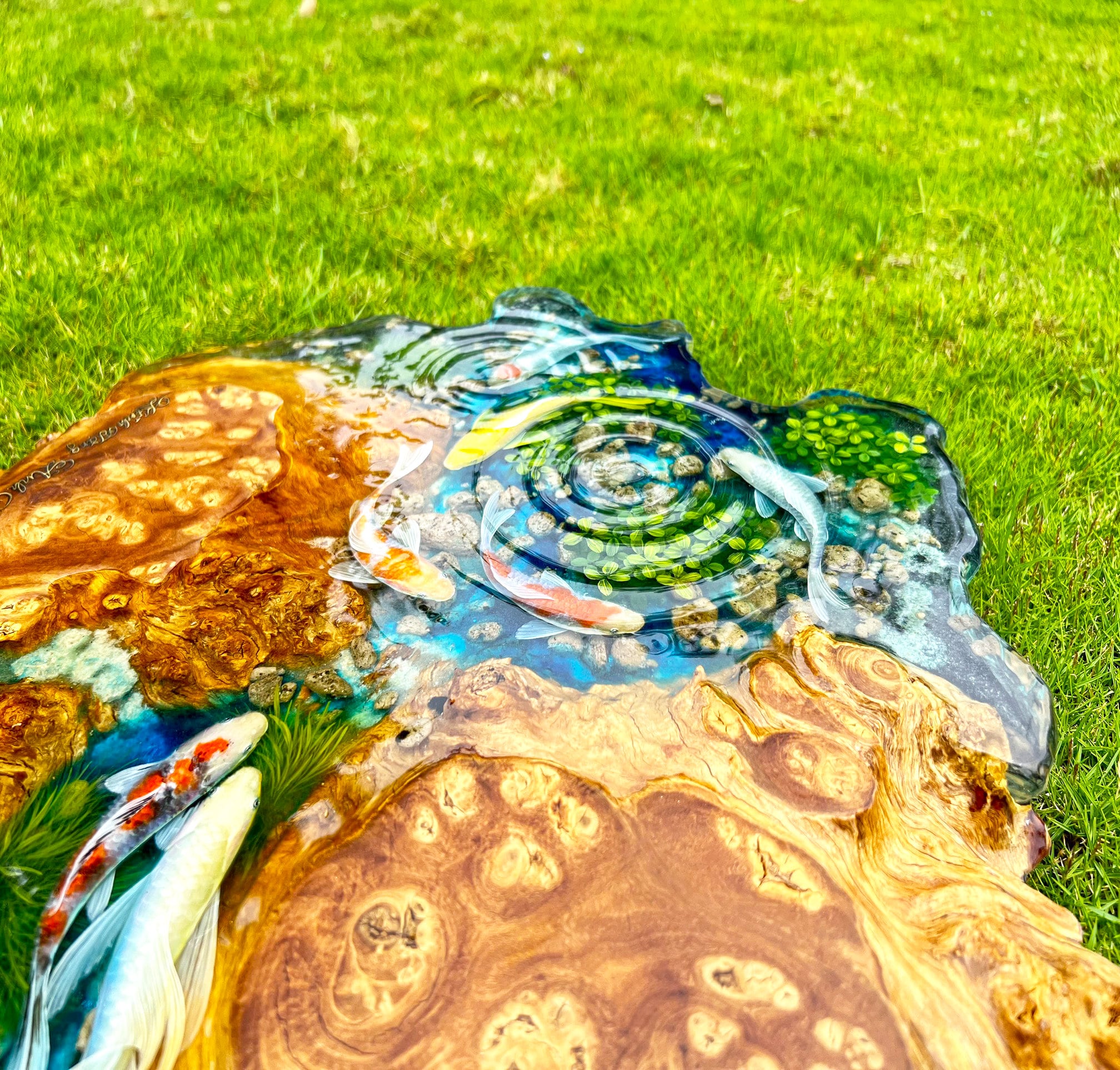 Koi Fish Resin Epoxy Coffee Table Rectangle Resin Epoxy - Etsy