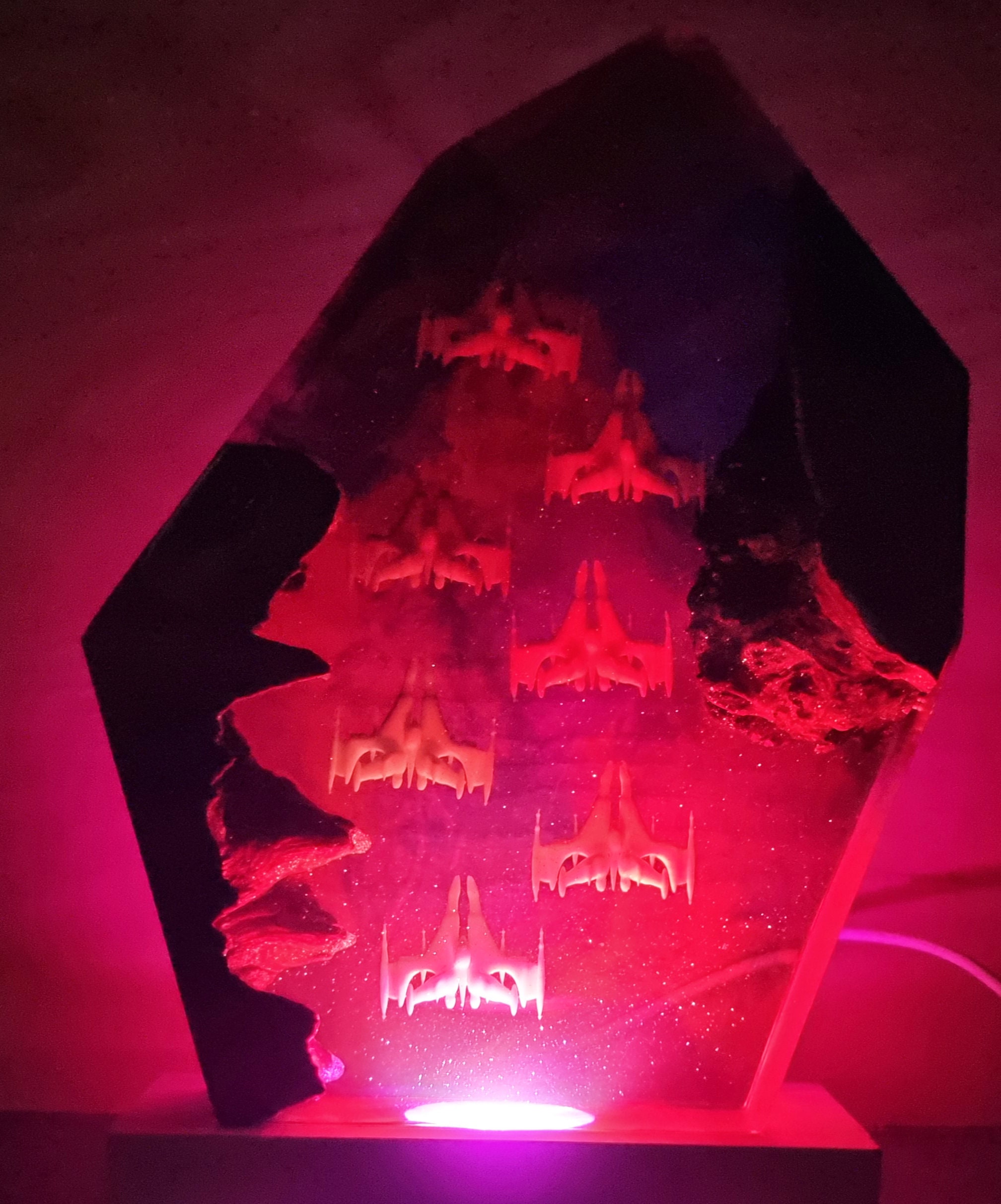 Resin and Wood Space Galaxy Lamp Space Night Lights Resin - Etsy