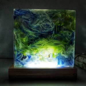 Epoxy Lamp, Resin Lamp, Handmade Epoxy Lamp, Artisian Lamp, Artisan ...