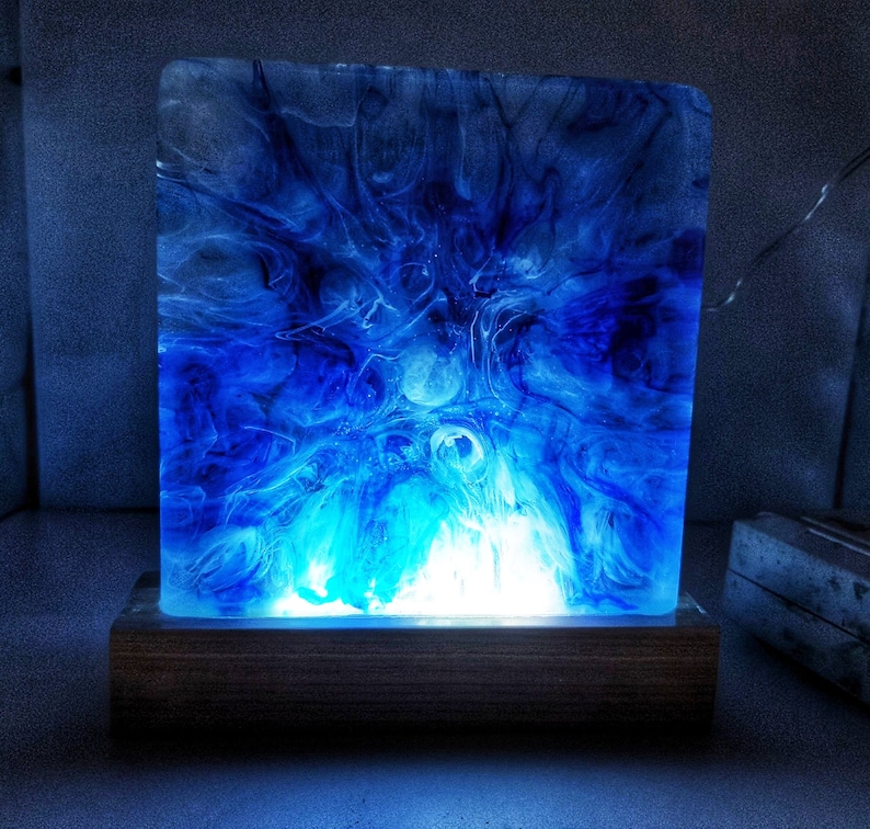 Epoxy Lamp Resin Lamp Handmade Epoxy Lamp Artisian Lamp - Etsy