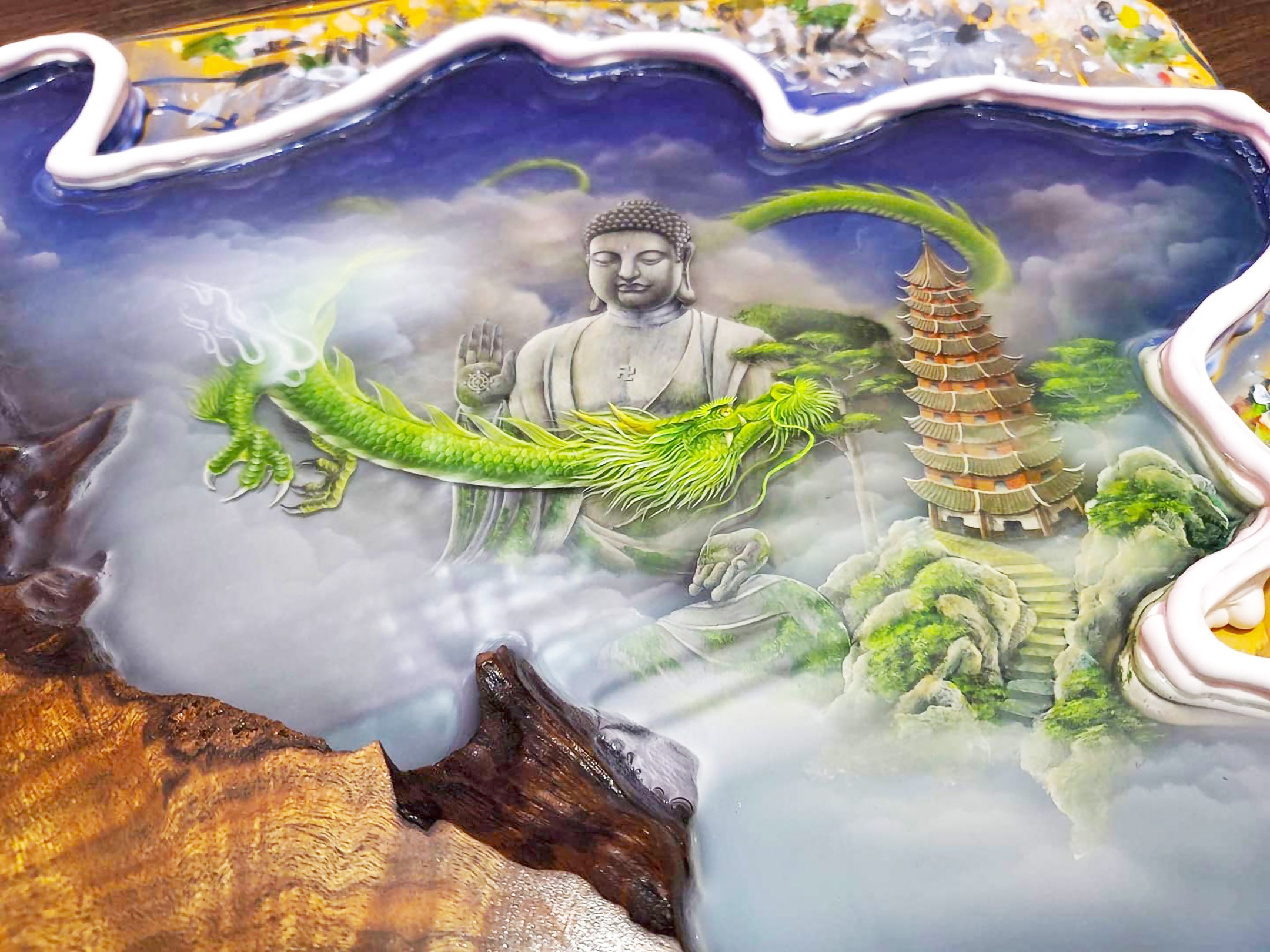 Dragon Resin Epoxy Coffee Table Rectangle Resin Epoxy Coffee - Etsy