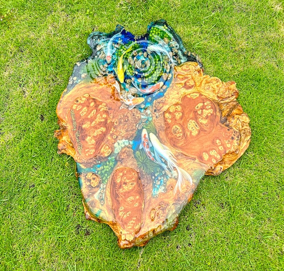 Koi Fish Resin Epoxy Coffee Table Rectangle Resin Epoxy - Etsy