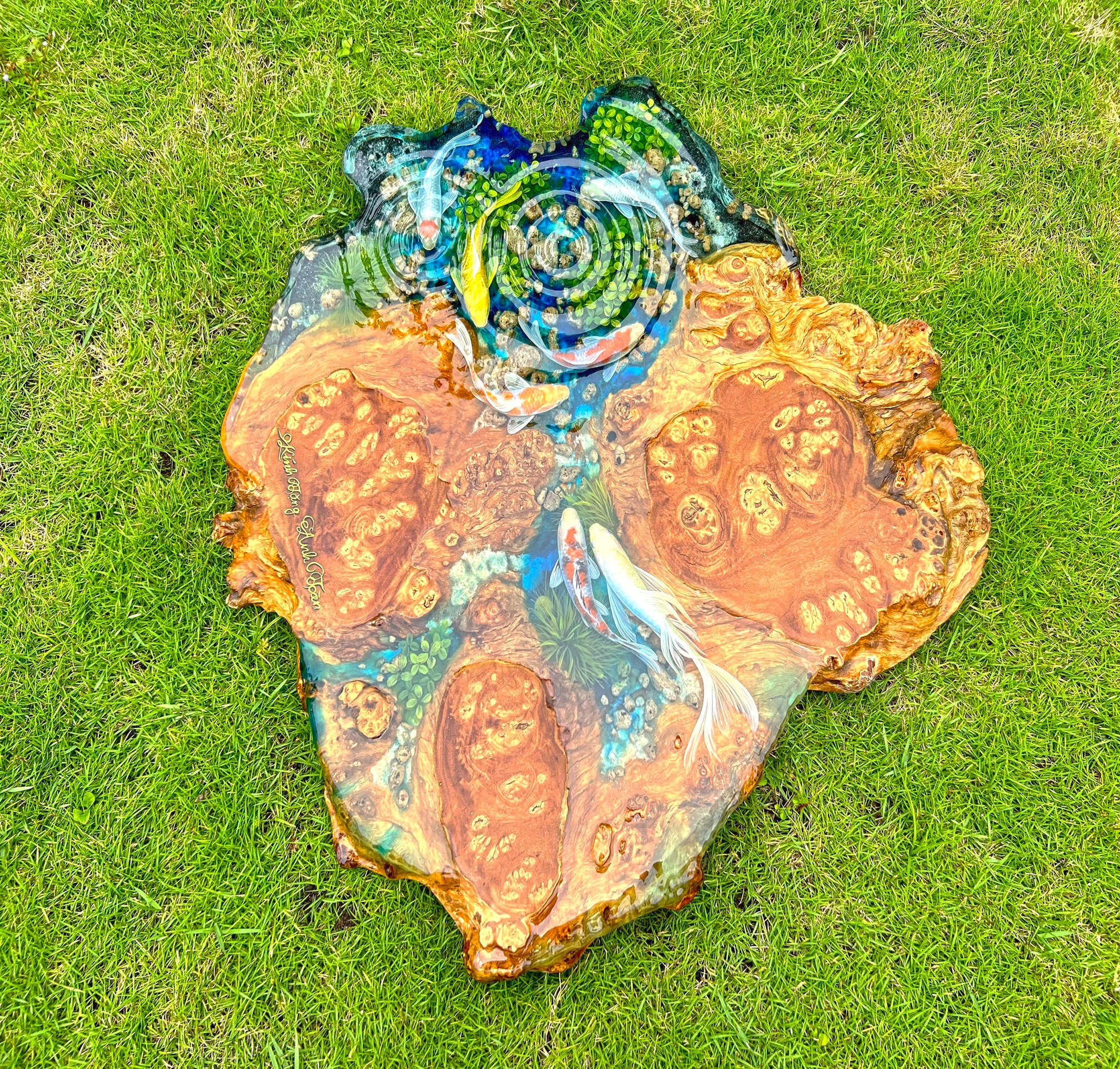 Koi Fish Resin Epoxy Coffee Table Rectangle Resin Epoxy - Etsy