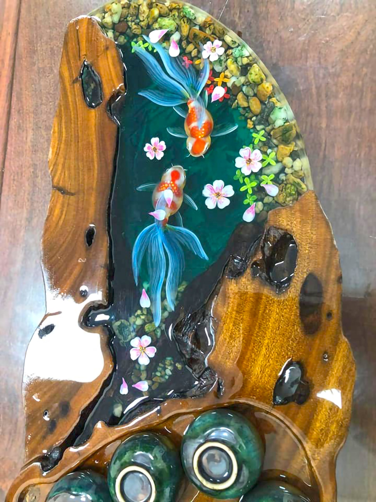 Koi Fish Resin Epoxy Coffee Table Rectangle Resin Epoxy - Etsy