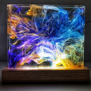 Epoxy Lamp, Resin Lamp, Handmade Epoxy Lamp, Artisian Lamp, Artisan ...