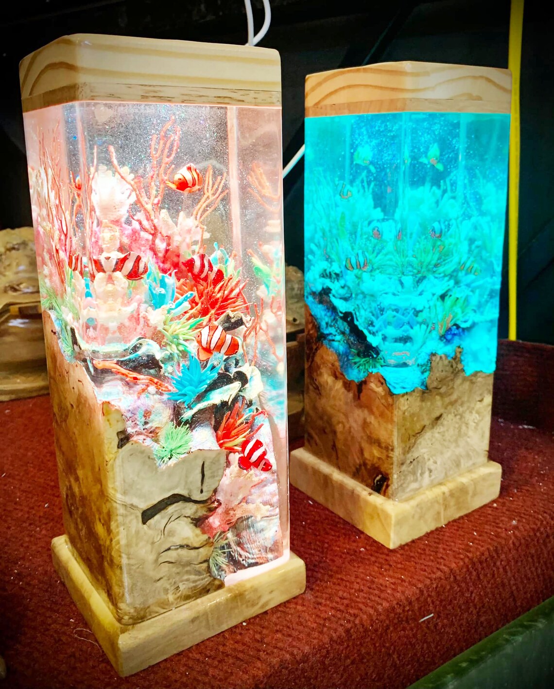 Epoxy Lamp Resin Lamp Handmade Epoxy Lamp Artisian Lamp - Etsy