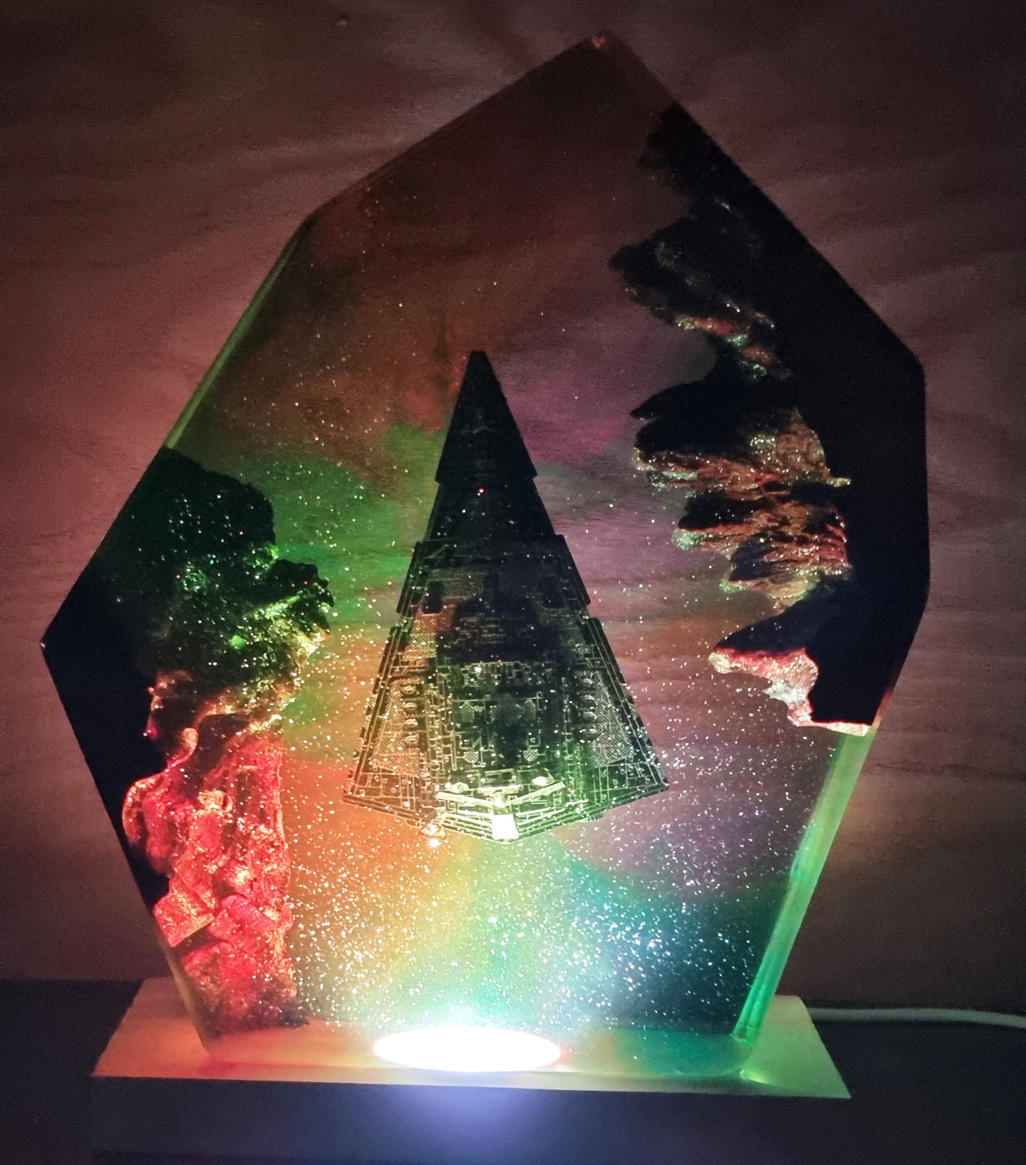 Resin and Wood Space Galaxy Lamp Space Night Lights Resin - Etsy Australia