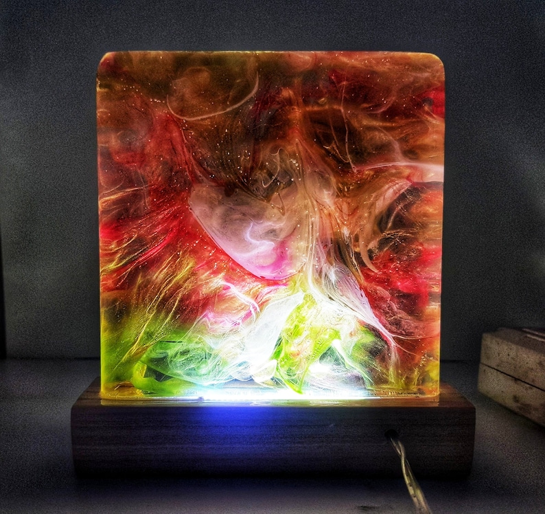 Epoxy Lamp Resin Lamp Handmade Epoxy Lamp Artisian Lamp - Etsy