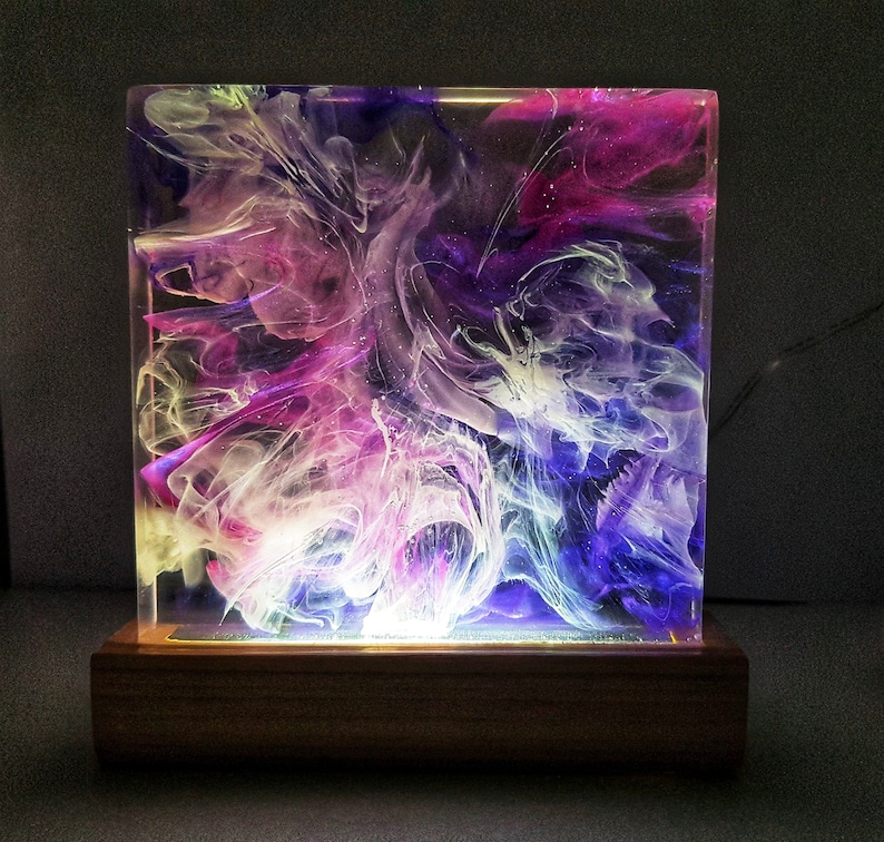 Epoxy Lamp Resin Lamp Handmade Epoxy Lamp Artisian Lamp - Etsy