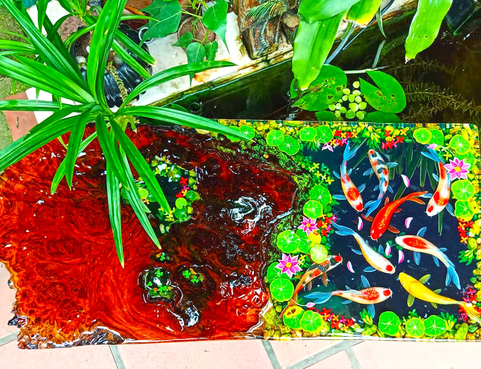 Koi Fish Resin Epoxy Coffee Table Rectangle Resin Epoxy - Etsy