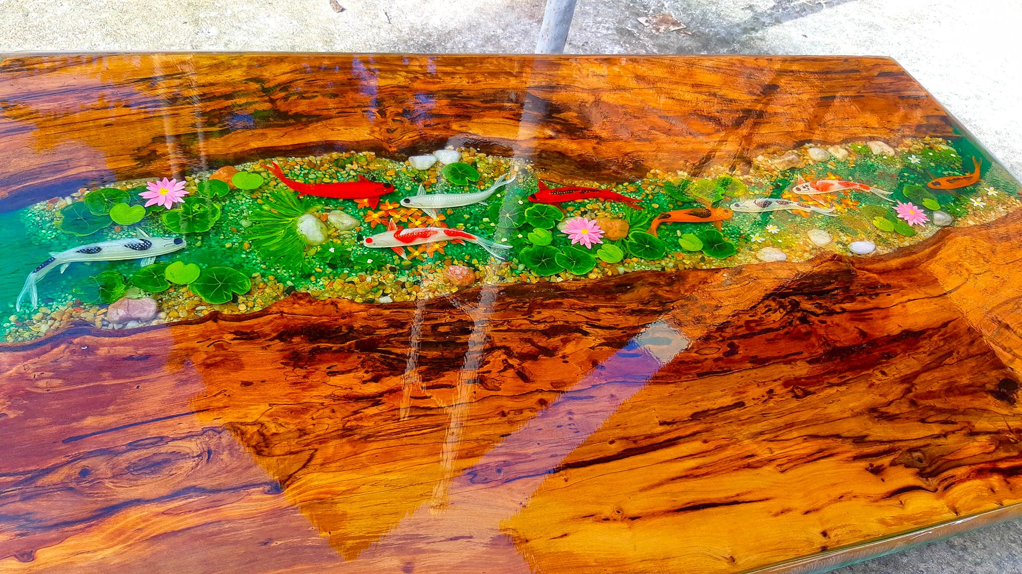 Koi Fish Resin Coffee Table Handmade Resin Table Resin - Etsy