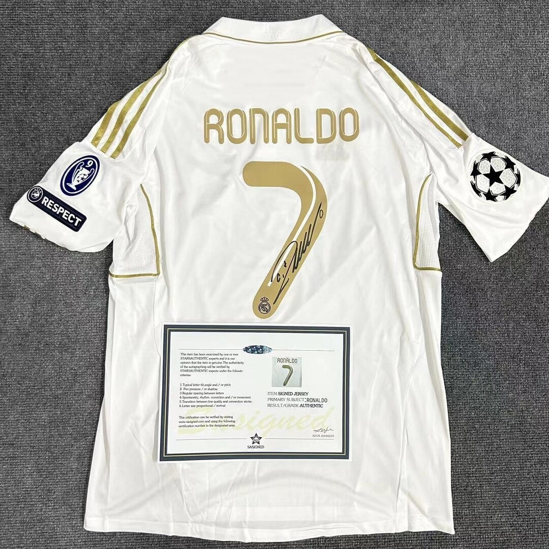 Cristiano Ronaldo SIGNED Real Madrid Home 11/12 Signature - Etsy