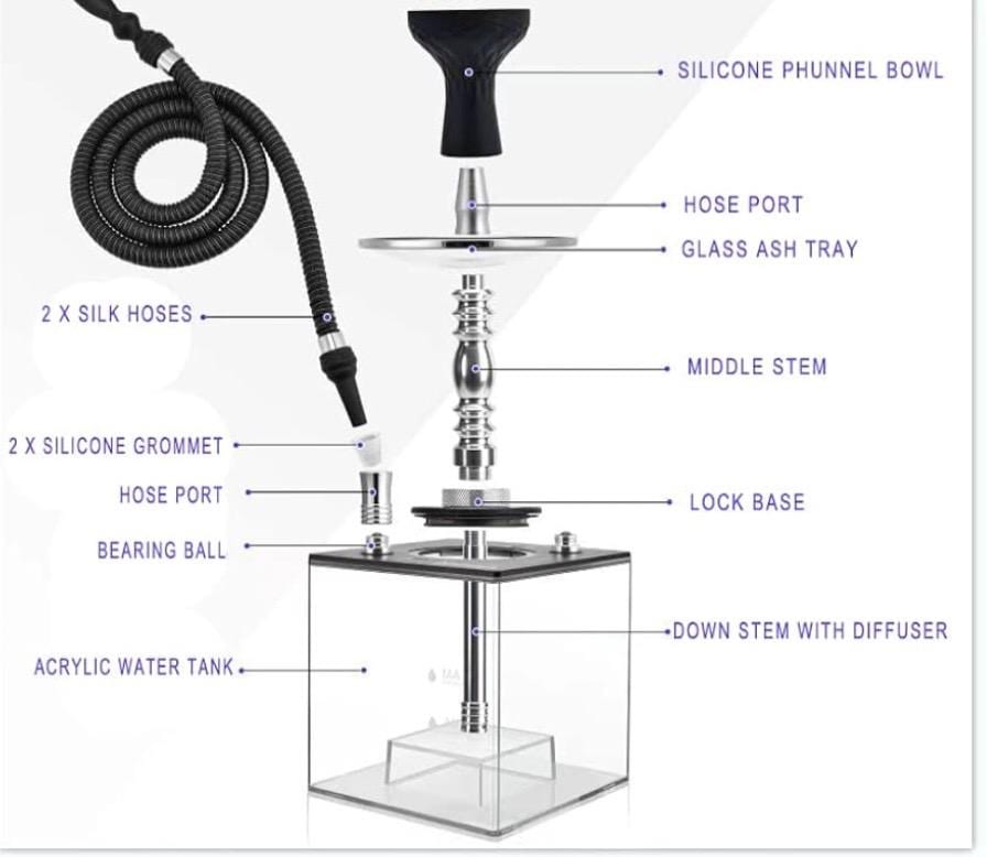 Custom Acrylic Hookah With LED Light - Etsy