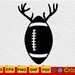 Reindeer Football Svg, Funny American Football Shirt Cricut Cut File ...