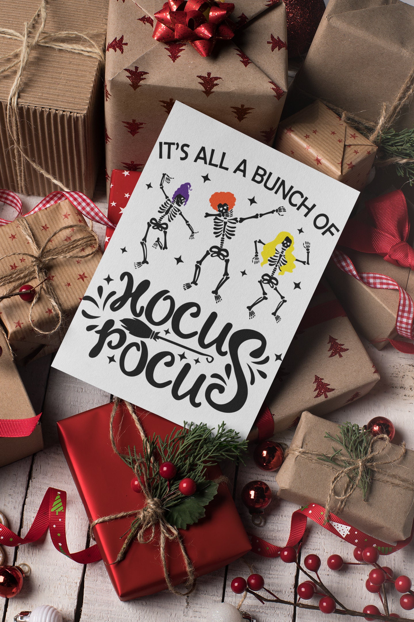 Hocus Pocus Skeleton Dancing SVG, Its All a Bunch of Hocus Pocus Funny ...