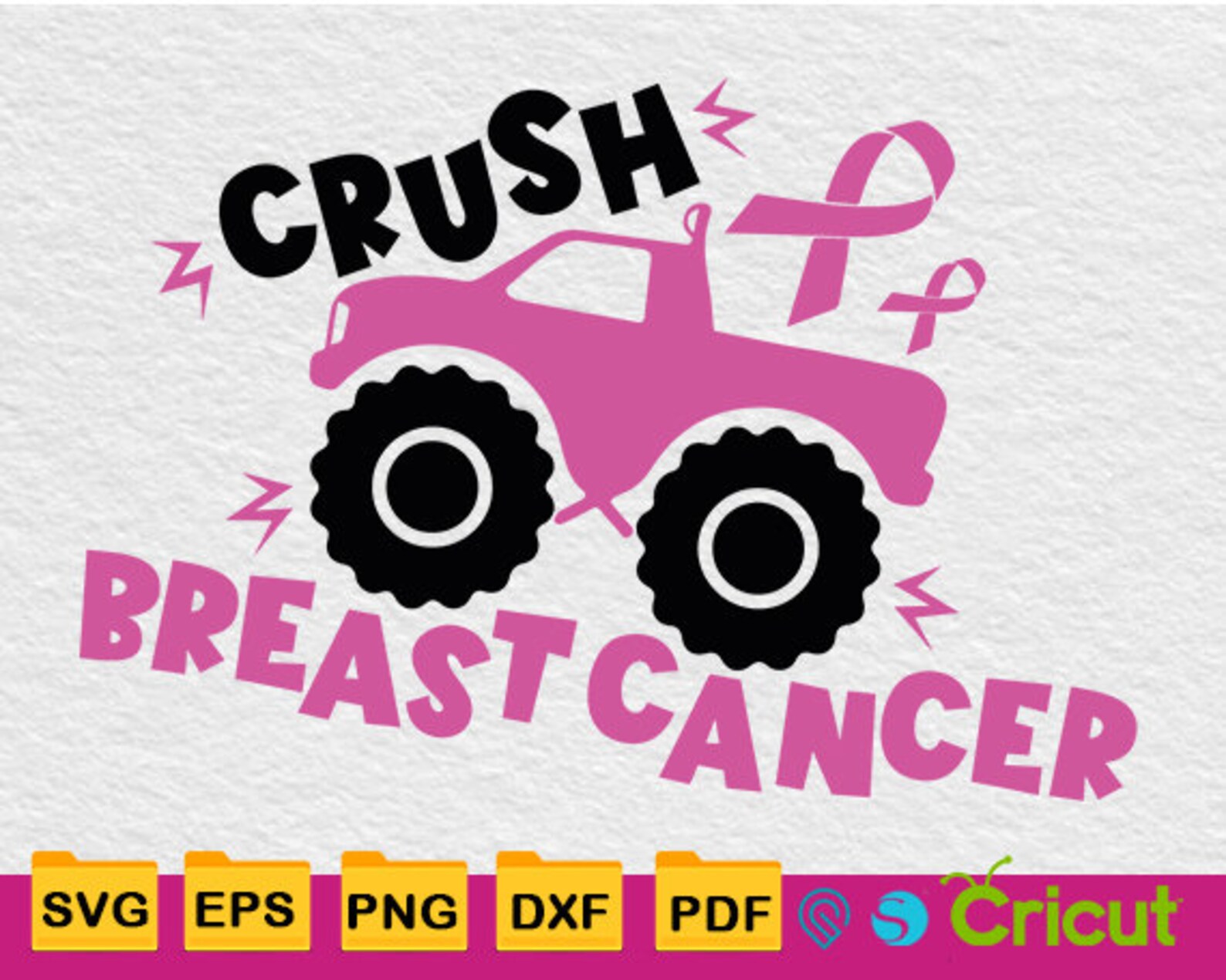 Crush Breast Cancer SVG | Crush Cancer Svg| Crush Cancer Cut File ...