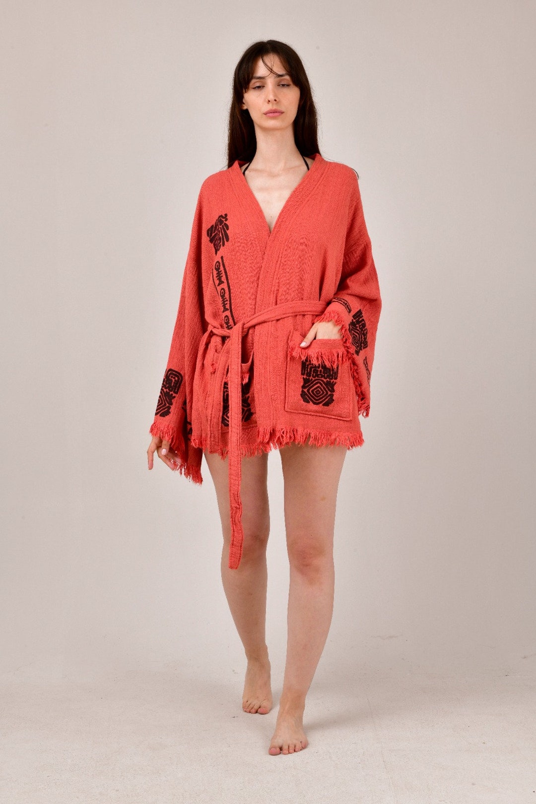 Rhea Kimono Beautiful Short Kimono Robe Eco Friendly Bamboo - Etsy