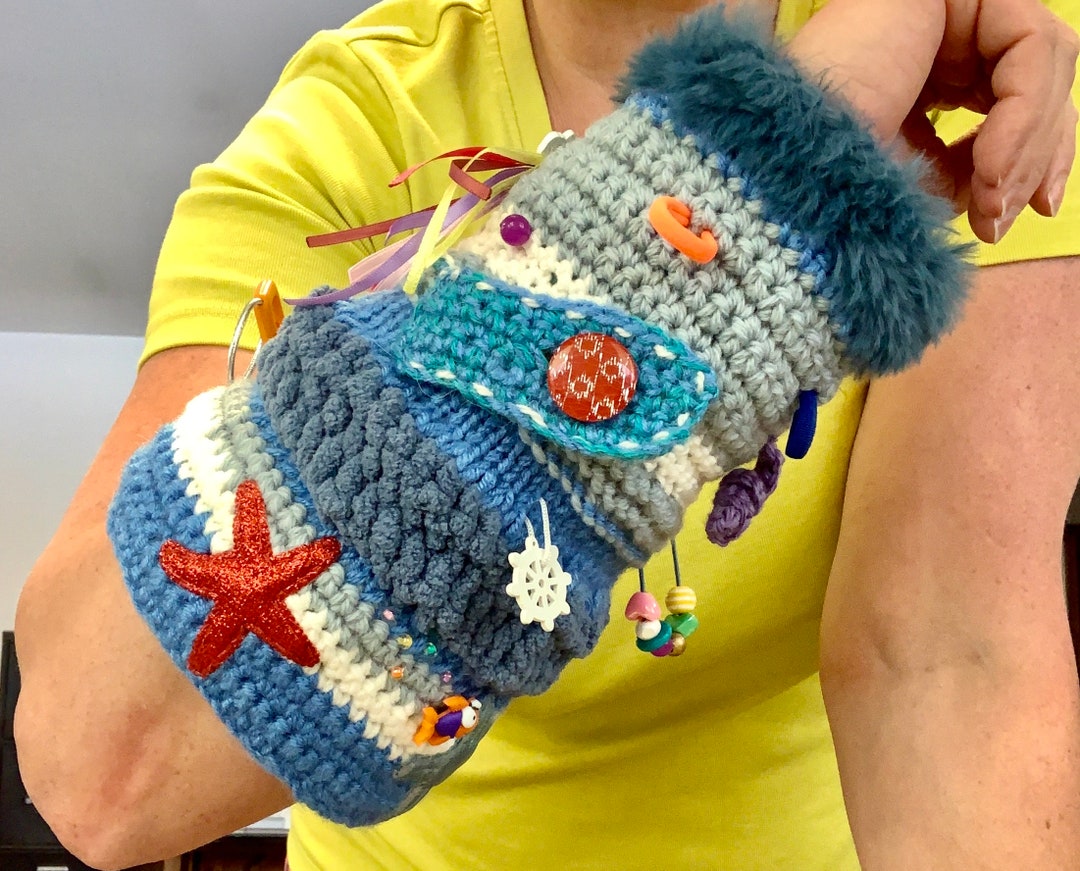 Fidget Sensory Crochet Sleeve for Elderly to Keep Their Hands - Etsy