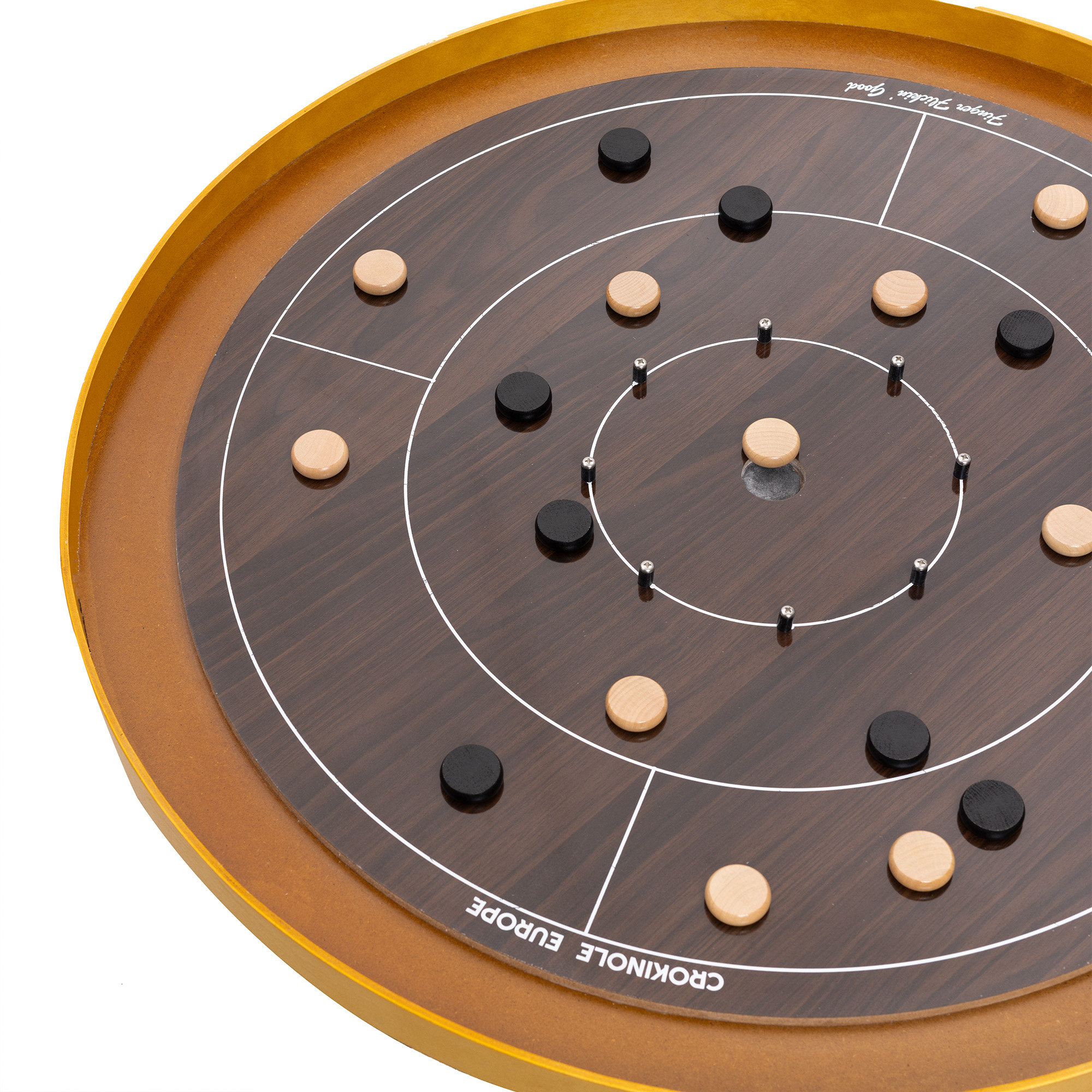 Crokinole Board Game 'dark' Tournament Board, Discs, Carrom Powder ...