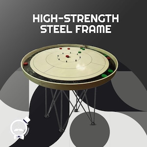 Carrom Table - Crokinole Table & Stand - Foldable Base for Games ...