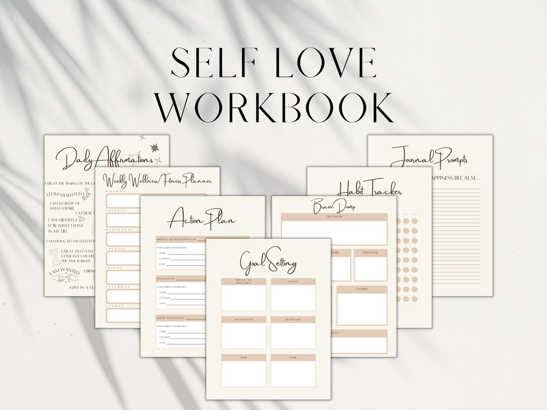 Self Love Workbook 50 Pages, Inner Healing Journey, Self Love Guide ...