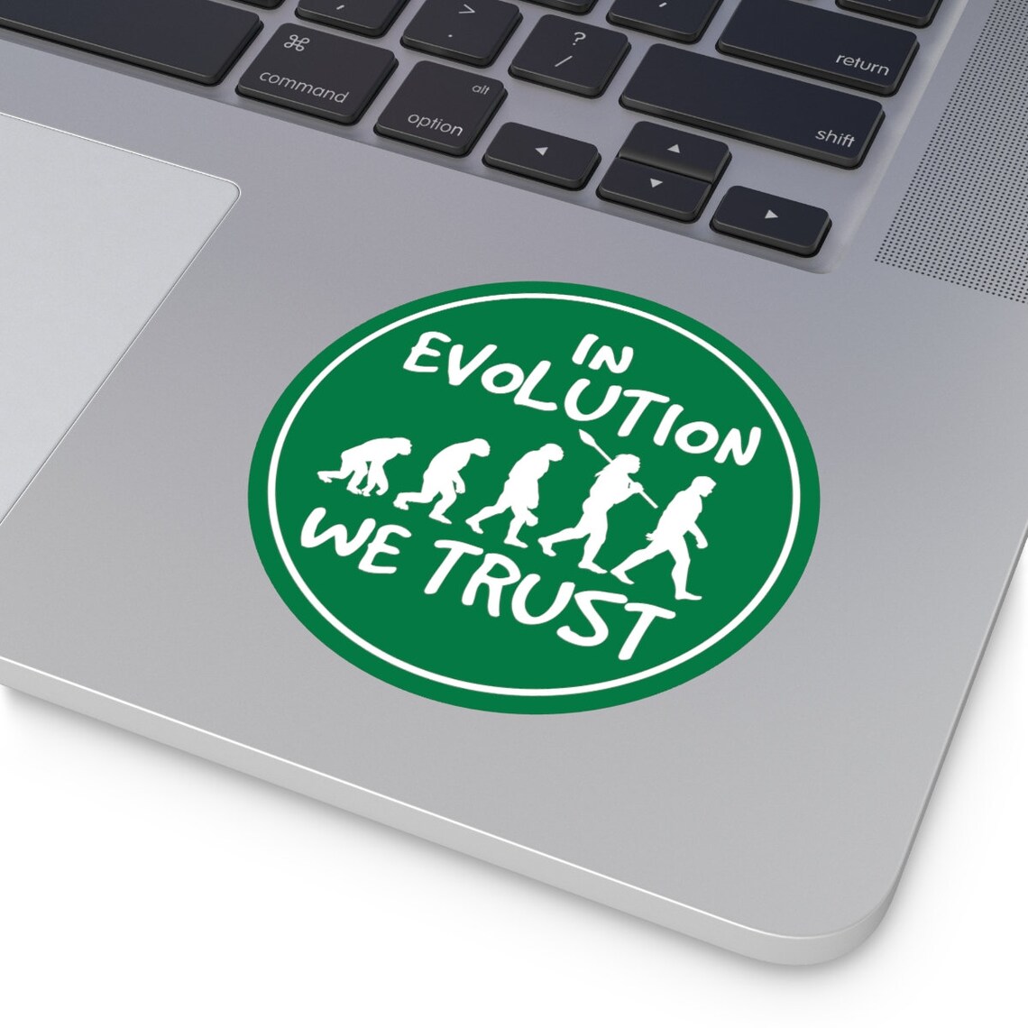 Sticker Decal in Evolution We Trust Atheist Atheism Secular Humanist ...