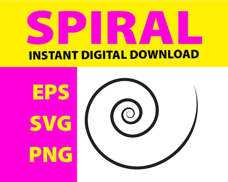 Spiral SVG Bundle, Spiral Cut Files, Spiral Outline SVG, Spiral Vector ...