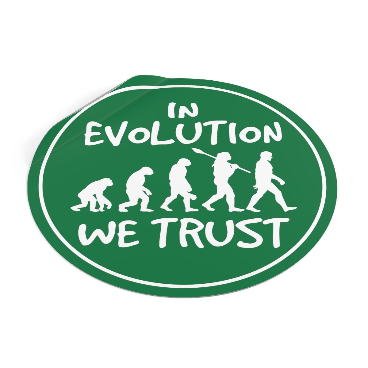 Sticker Decal in Evolution We Trust Atheist Atheism Secular Humanist ...