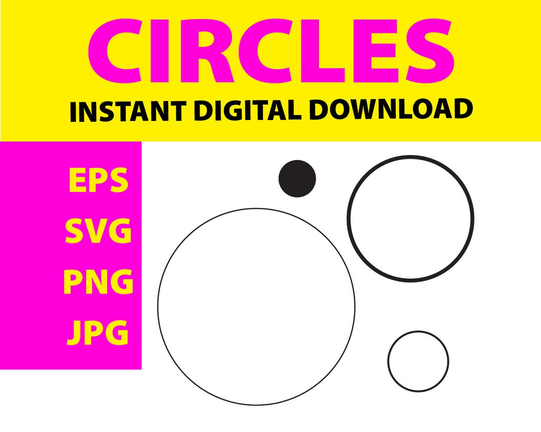 Circles SVG PNG EPS Ai Vector Cutting Digital Download for Cricut ...