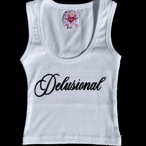 Delusional Printed Y2K Style Graphic Tee Crop Top Going Out Shirt - Etsy