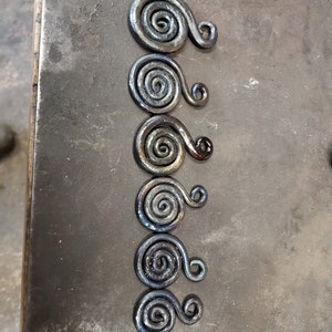 Hand Forged Spiral Pendant - Etsy