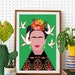 Frida Kahlo Wall Art Print Colorful Frida Posterfrida Kahlo - Etsy