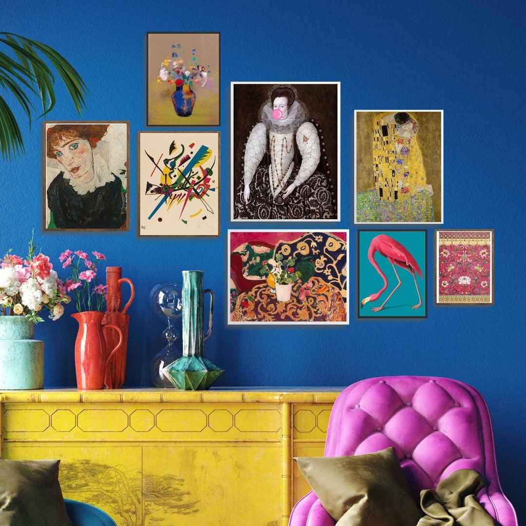 Wall Art Gallery Prints Altered Vintage Art Poster Eclectic Print Set ...