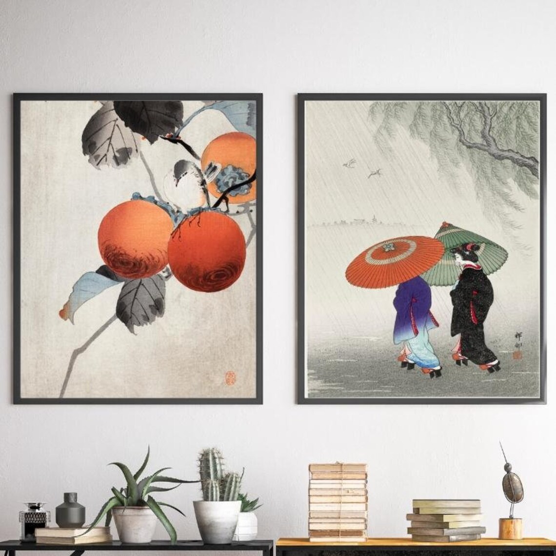 Japanese Gallery Wall Set of 7 Japanese Woodblock Prints | Etsy