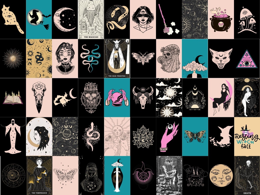 70 Pcs Witchy Posters Wall Collage Kit | Collage Aesthetic Prints ...