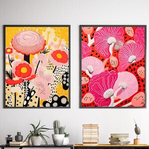 Funky Gallery Wall Set of 12 Maximalist Wall Art Colorful Posters ...