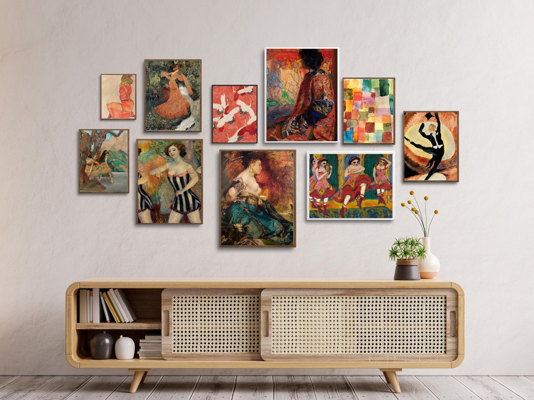 Burnt Orange Art Gallery Wall Set of 10 Prints Earth Tone Wall Art ...