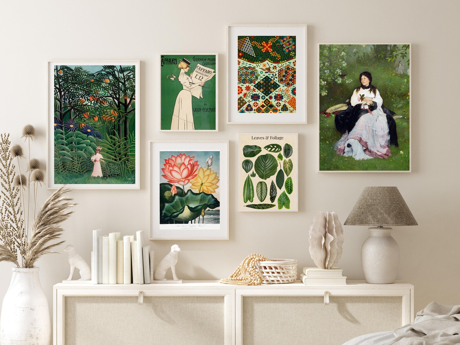 Orange&green Gallery Wall Set of 10 Prints,eclectic Maximalist Wall Art ...