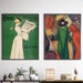 Orange&green Gallery Wall Set of 10 Prints,eclectic Maximalist Wall Art ...
