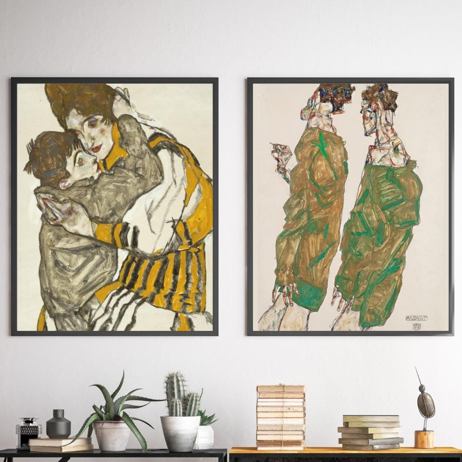 Egon Schiele Poster Set 3 Piece Wall Art Expressionist Art - Etsy