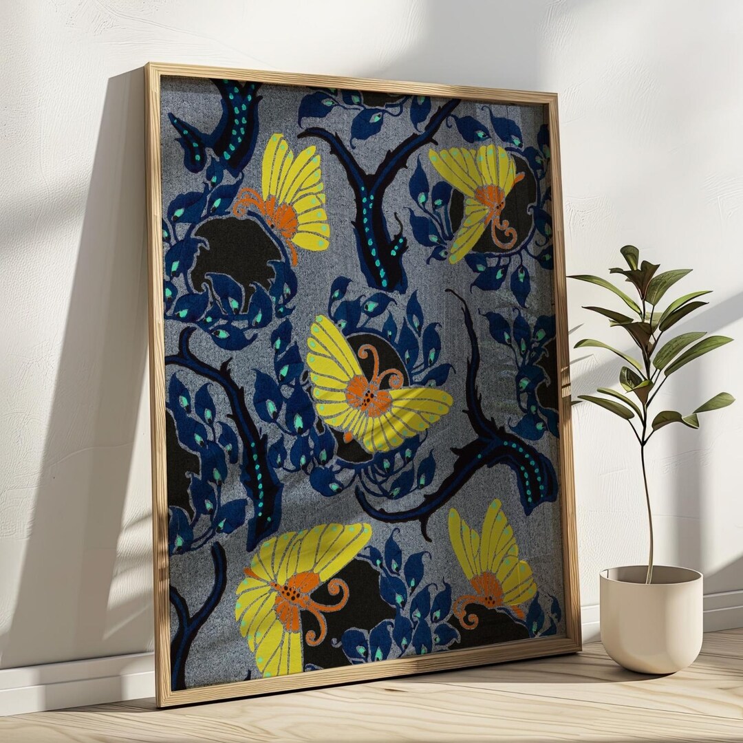 Samarkande by Émile-alain Séguy Art Nouveau Butterfly Pattern Vintage ...