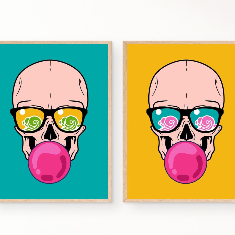 Skull Poster - Etsy